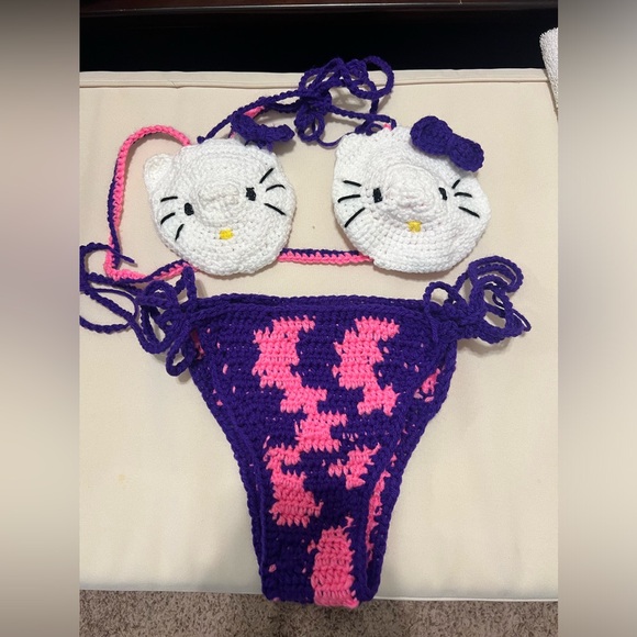 Swim | Hello Kitty Crochet Bikini | Poshmark